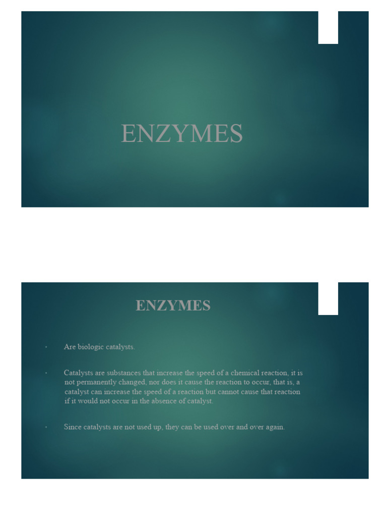 ENZYMES Semester 1 | PDF | Enzyme | Enzyme Inhibitor