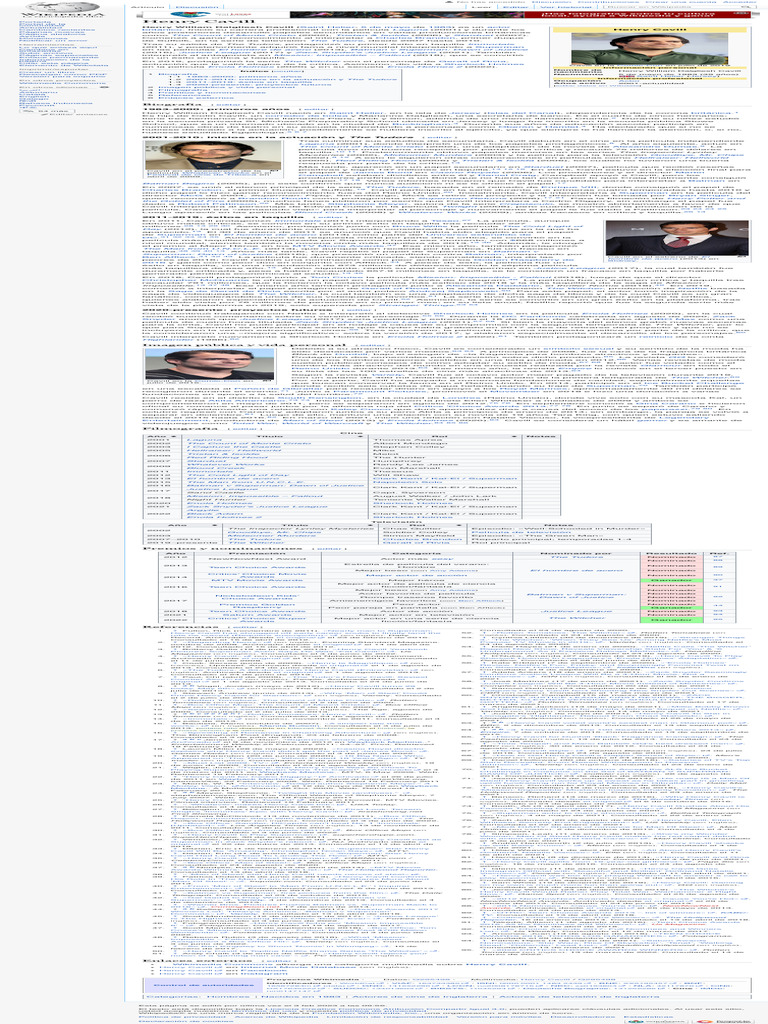 Henry Cavill - Wikipedia, La Enciclopedia Libre | PDF