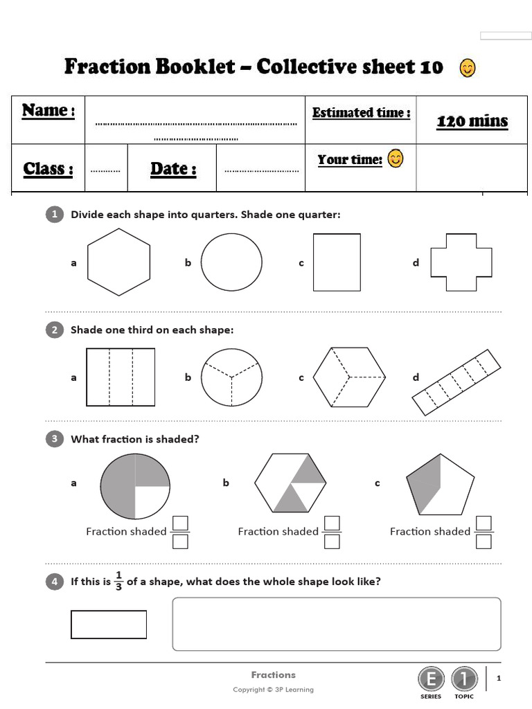 Collective Sheet 10-Fractions Booklet | Download Free PDF | Mathematics ...