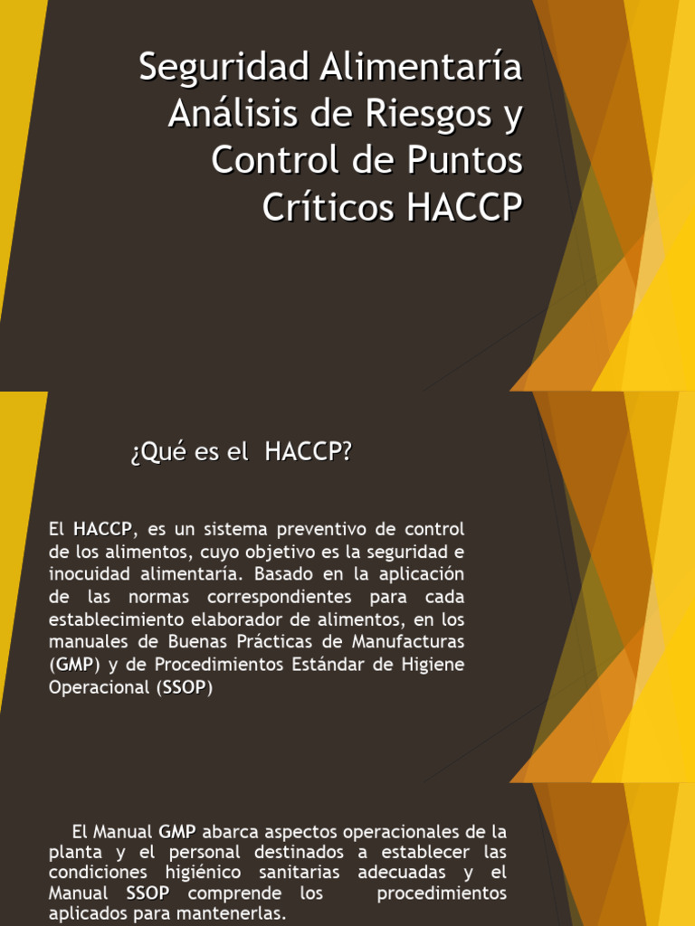 Análisis de Riesgos y Control de Puntos Críticos HACCP | PDF | Análisis de Riesgo y Puntos ...