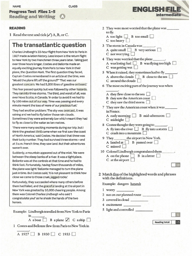 Reading Comprehension The Transatlantic Question | PDF