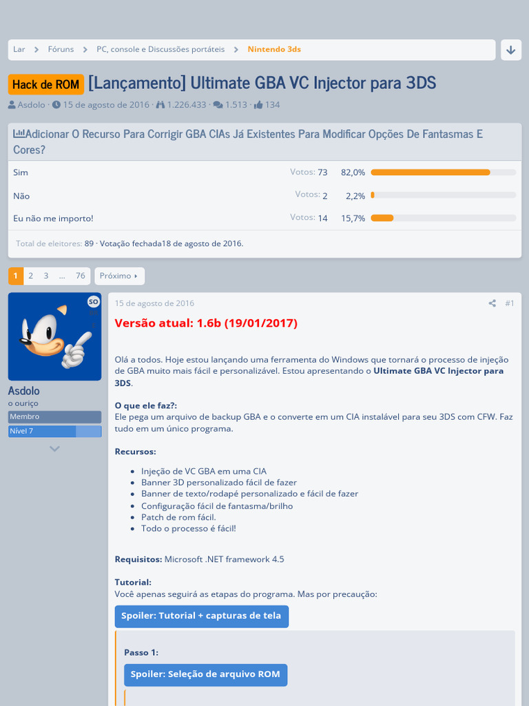 [Lançamento] Ultimate GBA VC Injector para 3DS - GBAtemp.net - A ...