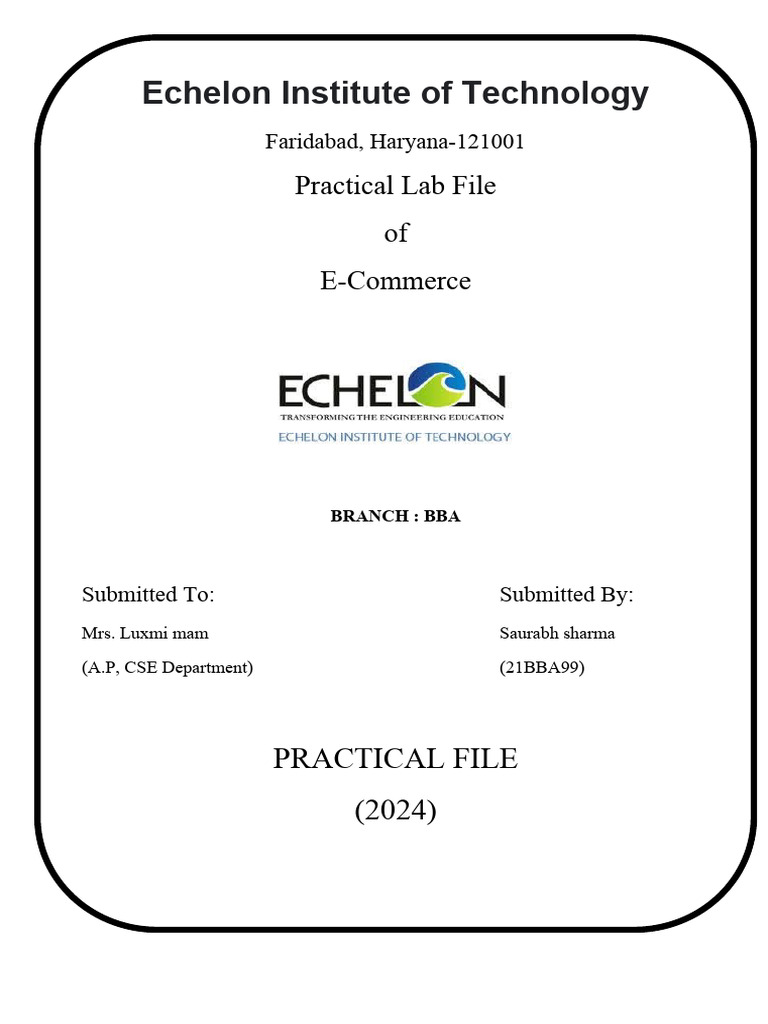 e_commerce_lab_saurabh | PDF | E Commerce | Electronic Business