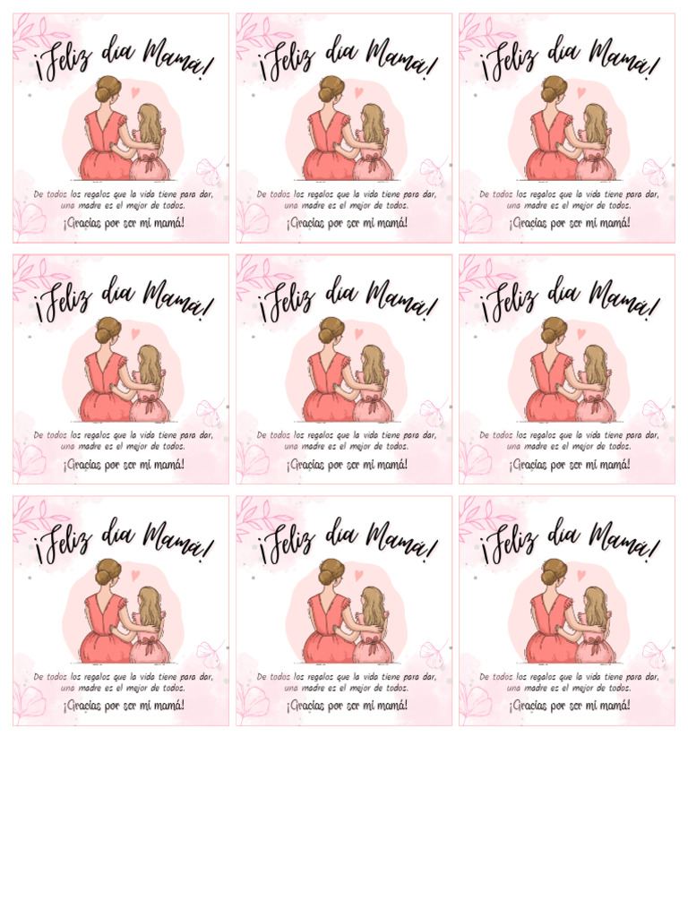 Tarjetas Dia De Las Madres Pdf Pdf