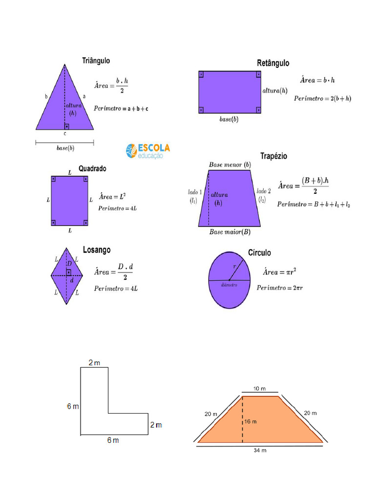 Área de Figuras Planas | PDF