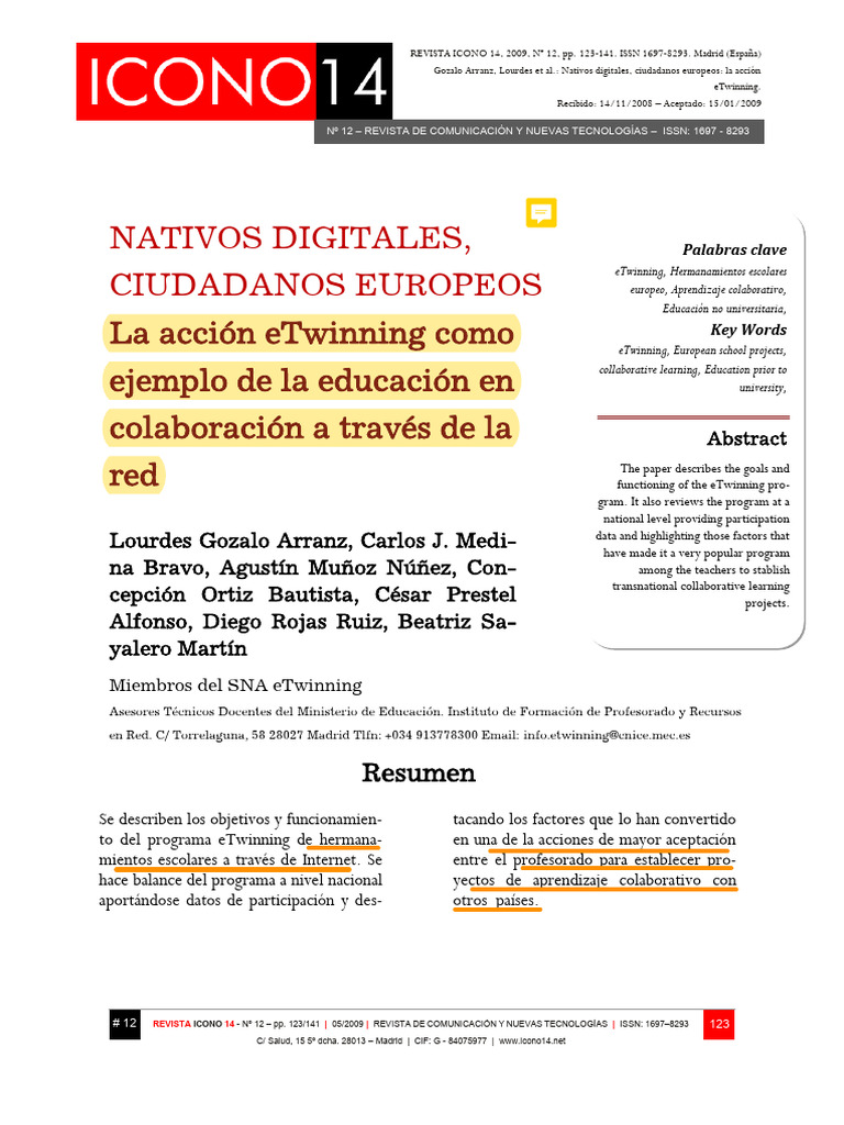eTwinning: Aprendizaje Colaborativo Europeo | PDF | Aprendizaje ...