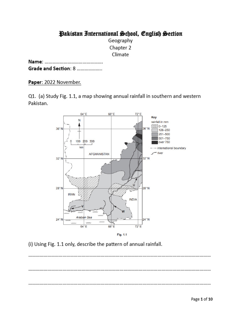 climate-worksheet | PDF | Meteorology | Earth Sciences