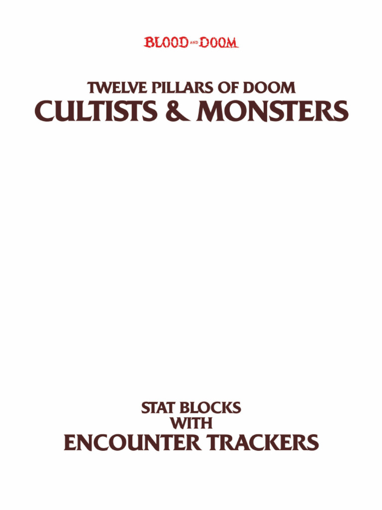 Stat_Blocks_Twelve_Pillars_Of_Doom_With_Tracker_v1.0 | PDF