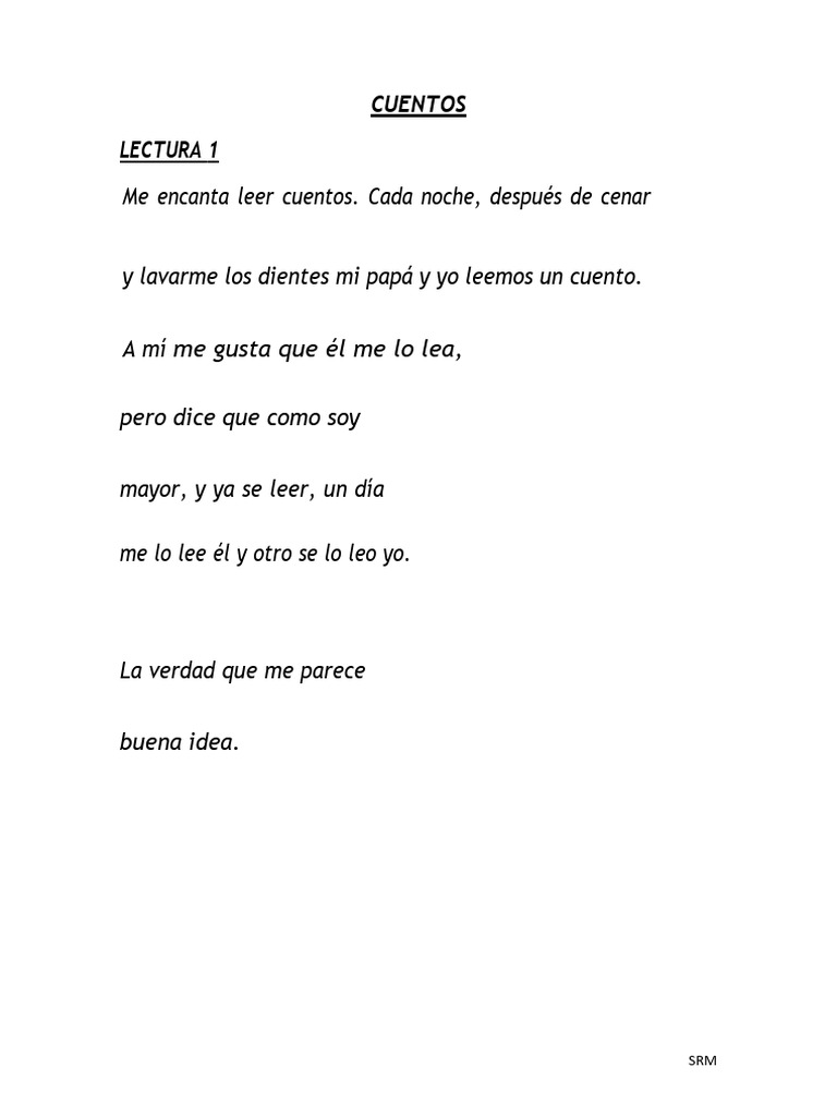 Mini Lecturas Comprensivas 6. CUENTOS | PDF