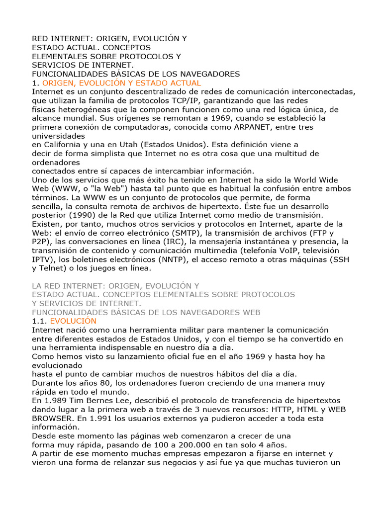 Anexo 2. Internet. Conceptos Basicos, Navegacion y Uso Del Correo Electronico | PDF | Protocolos ...