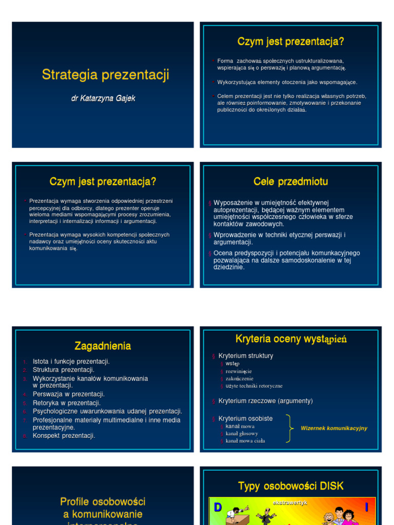 Strategia Prezentacji | PDF