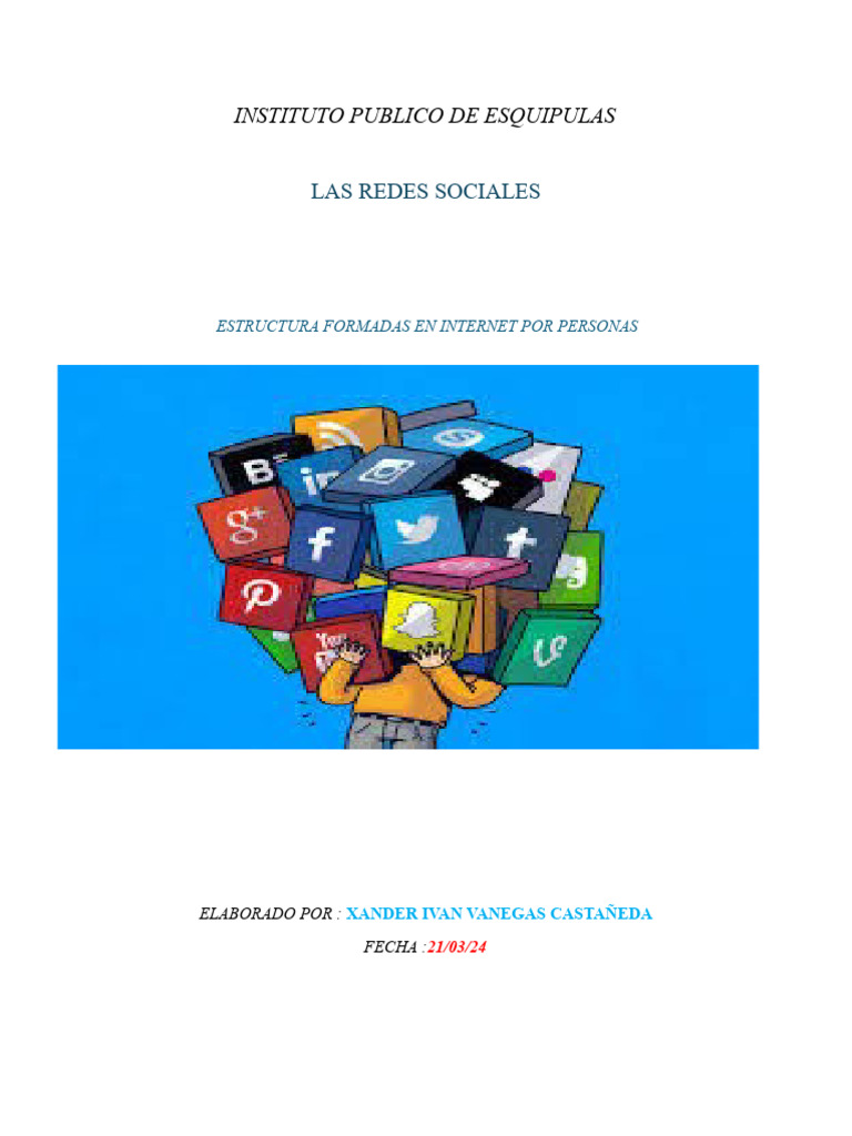 Xander Ivan Vanegas Castañeda | PDF | Servicio de redes sociales | Internet