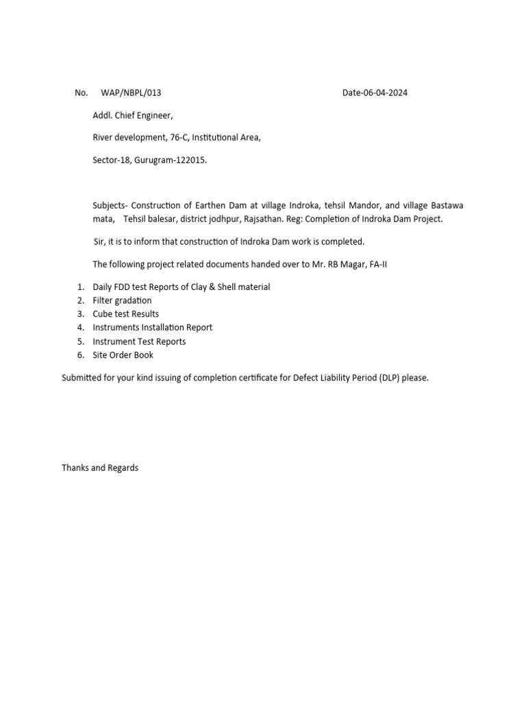 Completion of Indroka Dam Project | PDF | Science & Mathematics | Computers