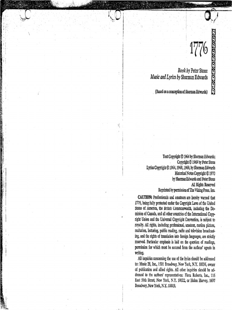 1776-001 Libretto | PDF