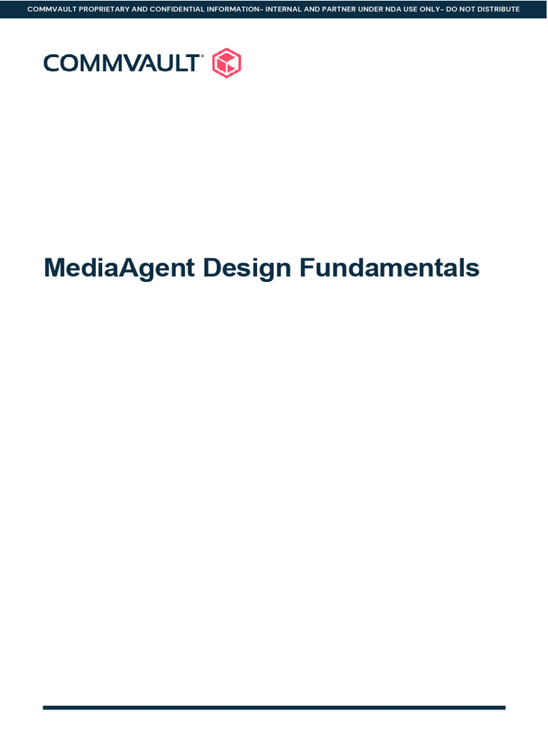 MediaAgent Design Downloadable Resource | PDF | Backup | Cloud Computing