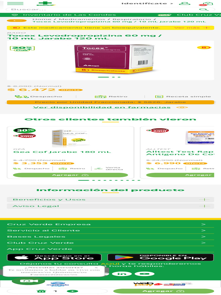 Tocex Levodropropizina 60 MG 10 ML Jarabe 120 M | PDF