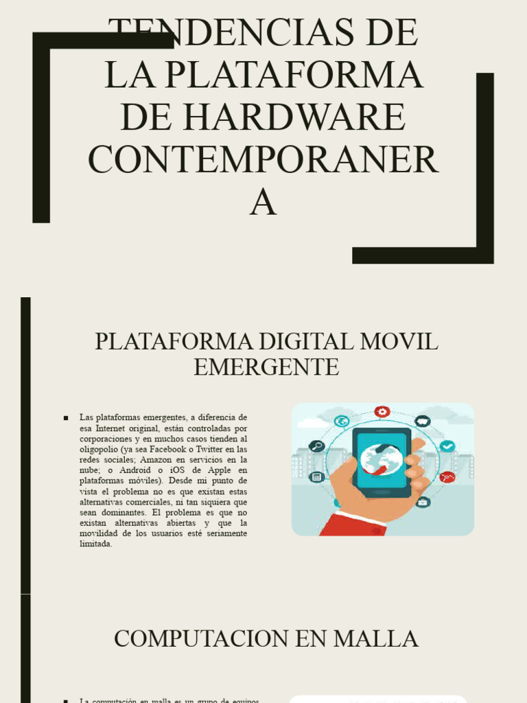 Tendencias de La Plataforma de Hardware Contemporanera | PDF | Informática | Computación en la nube