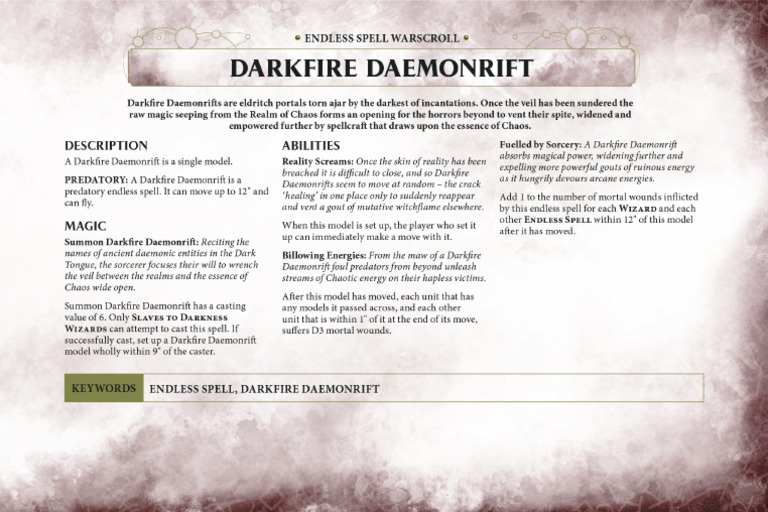 Aos Darkfire Daemonrift Eng | PDF