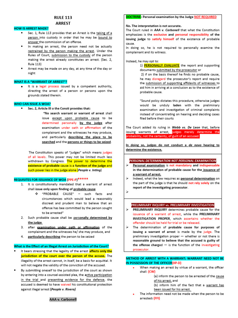 Crimpro Finals Reviewer | PDF | Search Warrant | Probable Cause