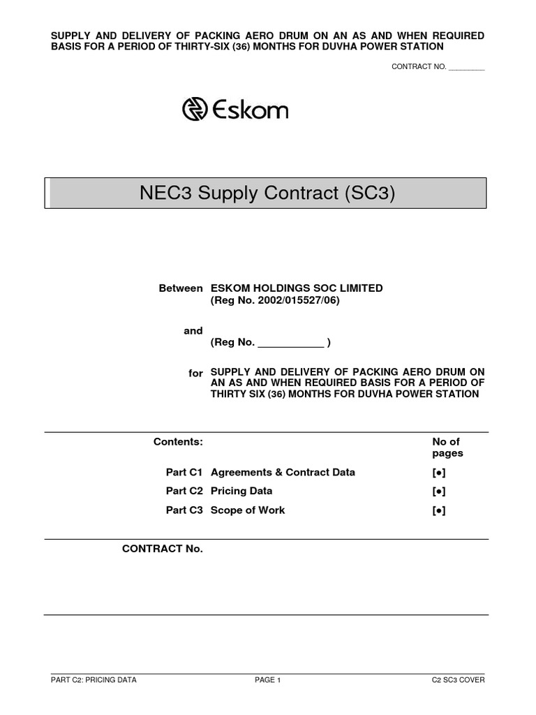 NEC3 Supply Contract | PDF | Libor | Indemnity