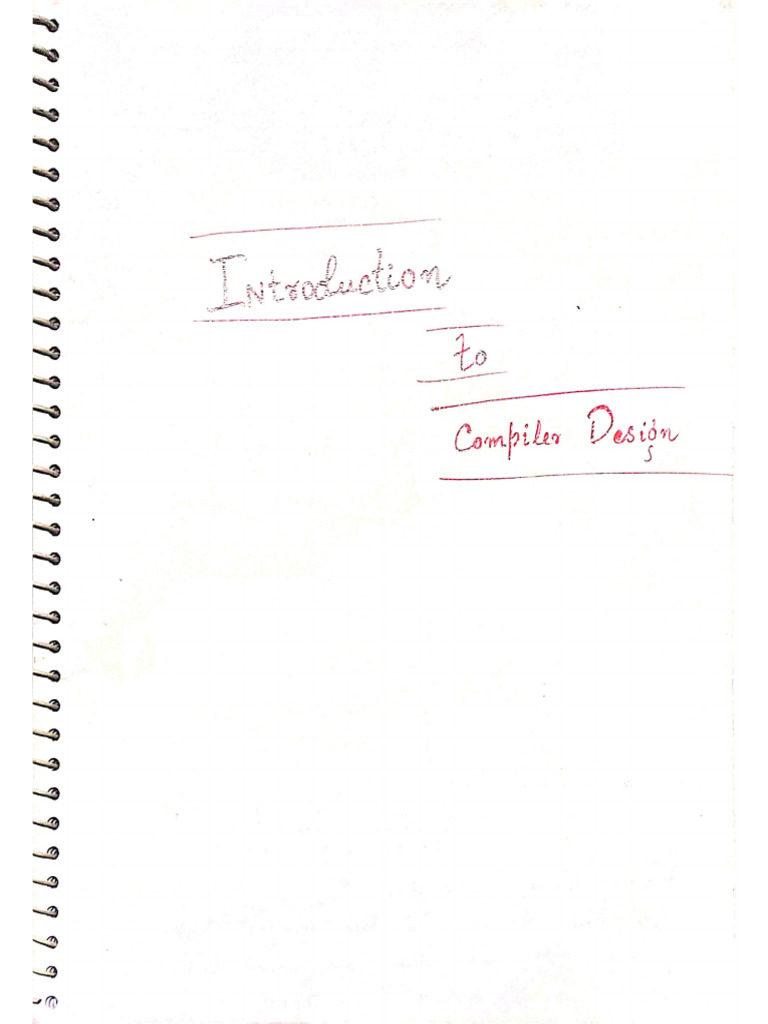 Compiler Design (Till Mid 1) | PDF