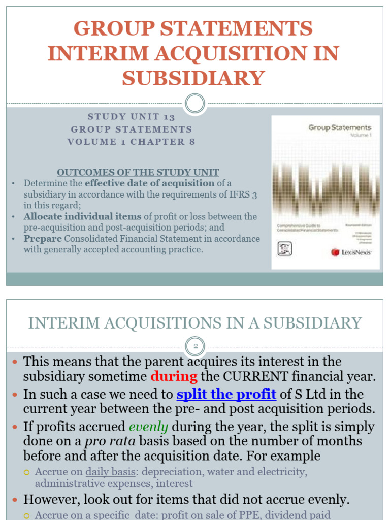 Consolidations Interim Acq | PDF | Dividend | Revenue