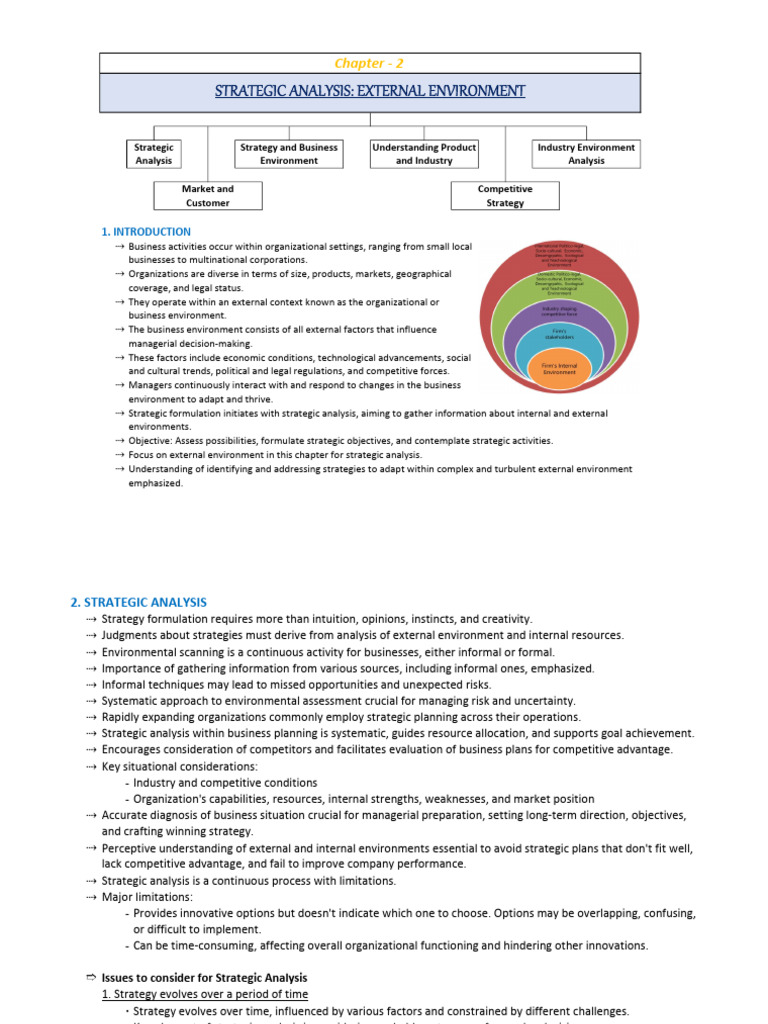 Ch-2 Strategic Analysis - External Environment | PDF | Strategic ...