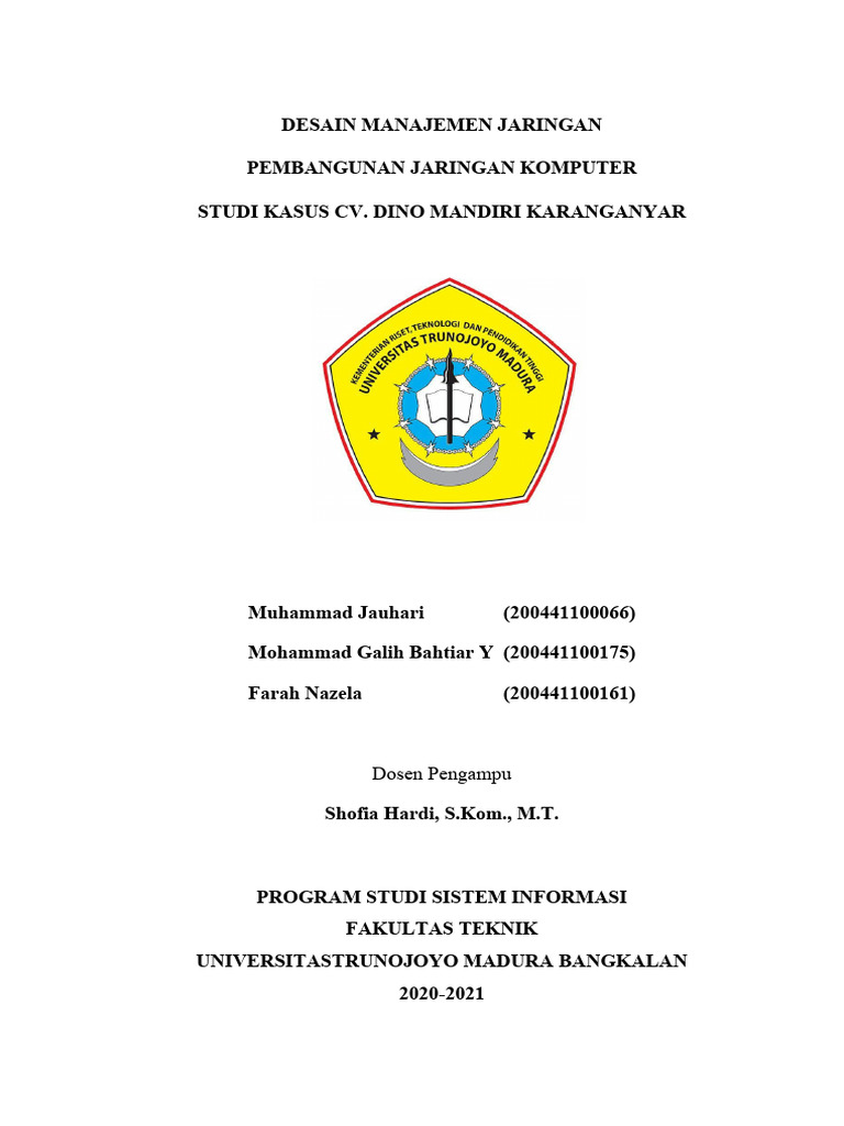 Makalah Pembangunan Jaringan Komputer | PDF | Seni | Teknologi & Rekayasa