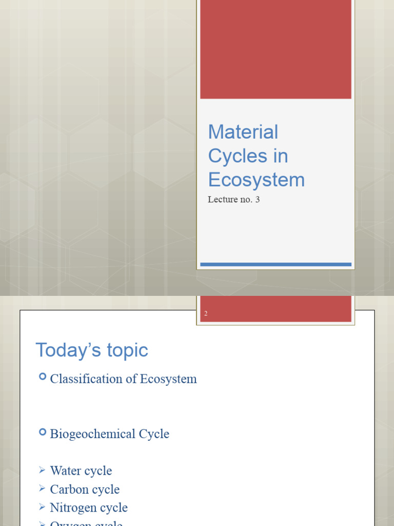 Material Cycles | PDF