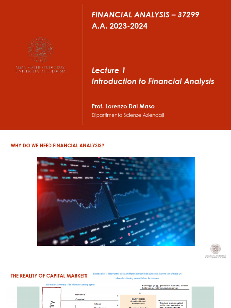Lecture 1 - Introduction To Financial Analysis Industry Analysis | PDF ...
