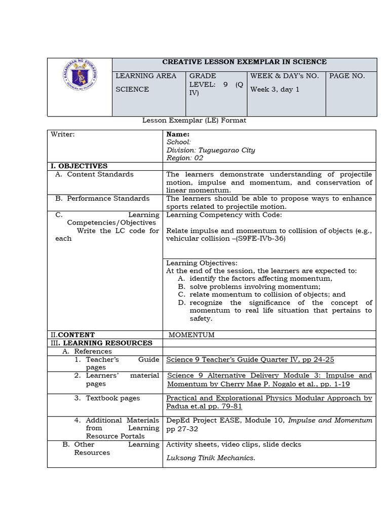 GRADE-9_MOMENTUM | PDF | Momentum | Learning