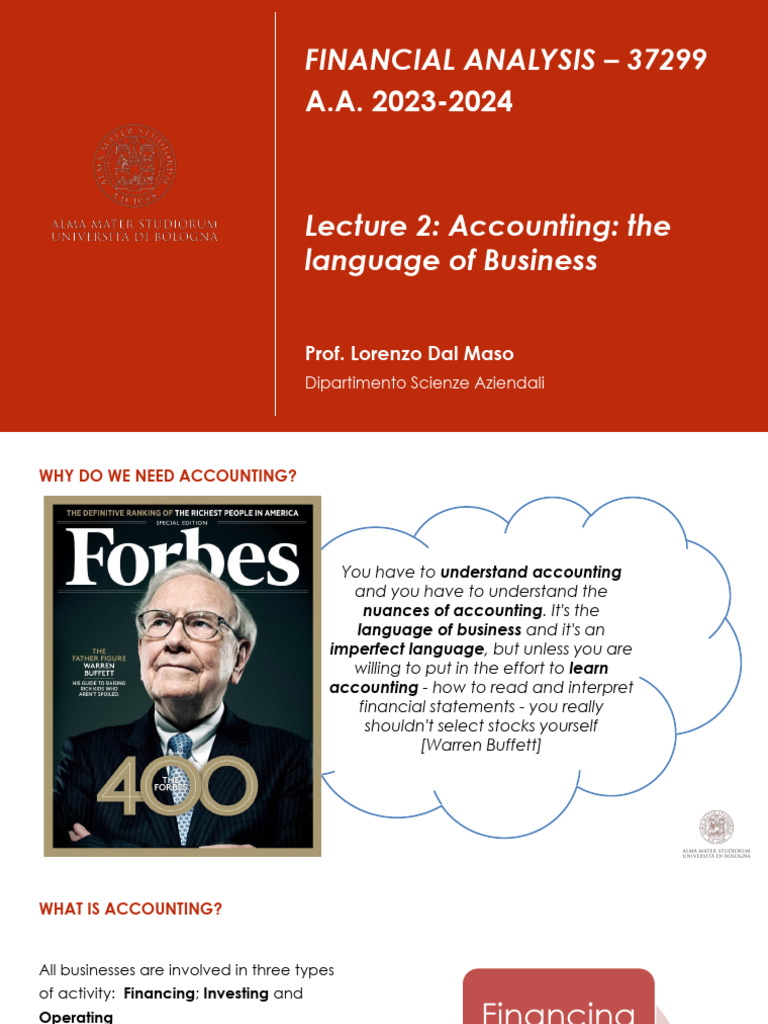 Lecture 2 - Accounting the Language of Business | PDF | Equity (Finance ...