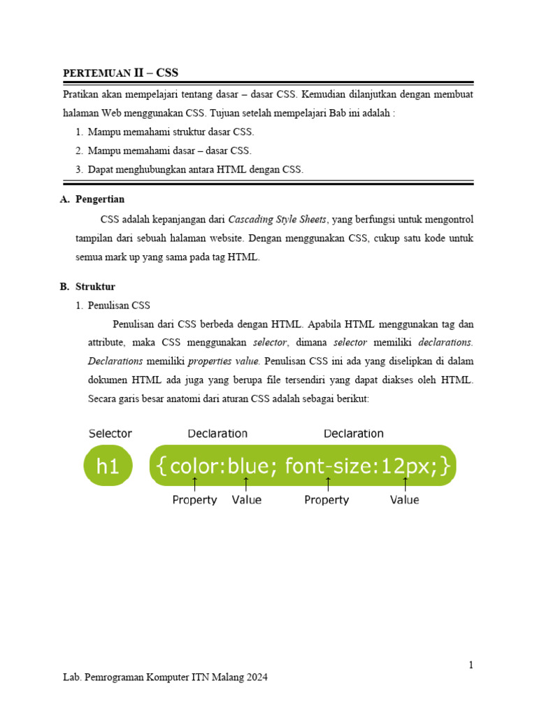 Bab 2 - CSS | PDF