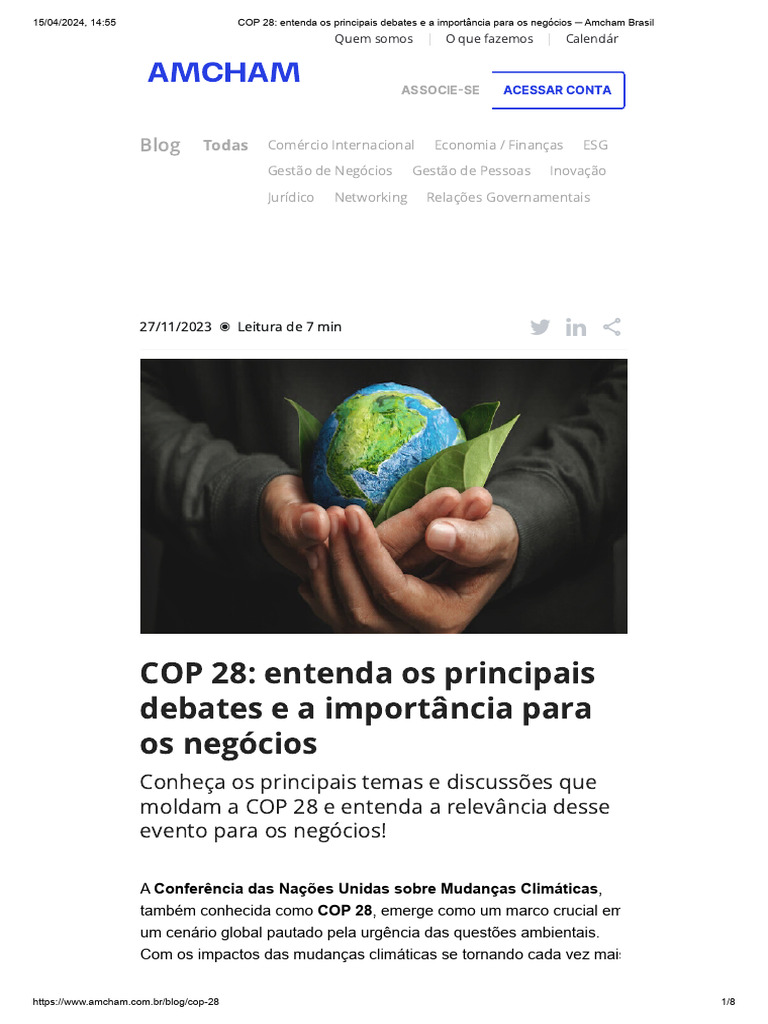 COP 28_ entenda os principais debates e a importância para os negócios ... COP 28_ entenda os principais debates e a importância para os negócios ...