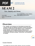 Seam 2 Trim, Stability and Stress | PDF | Shipbuilding | Heavy Industry