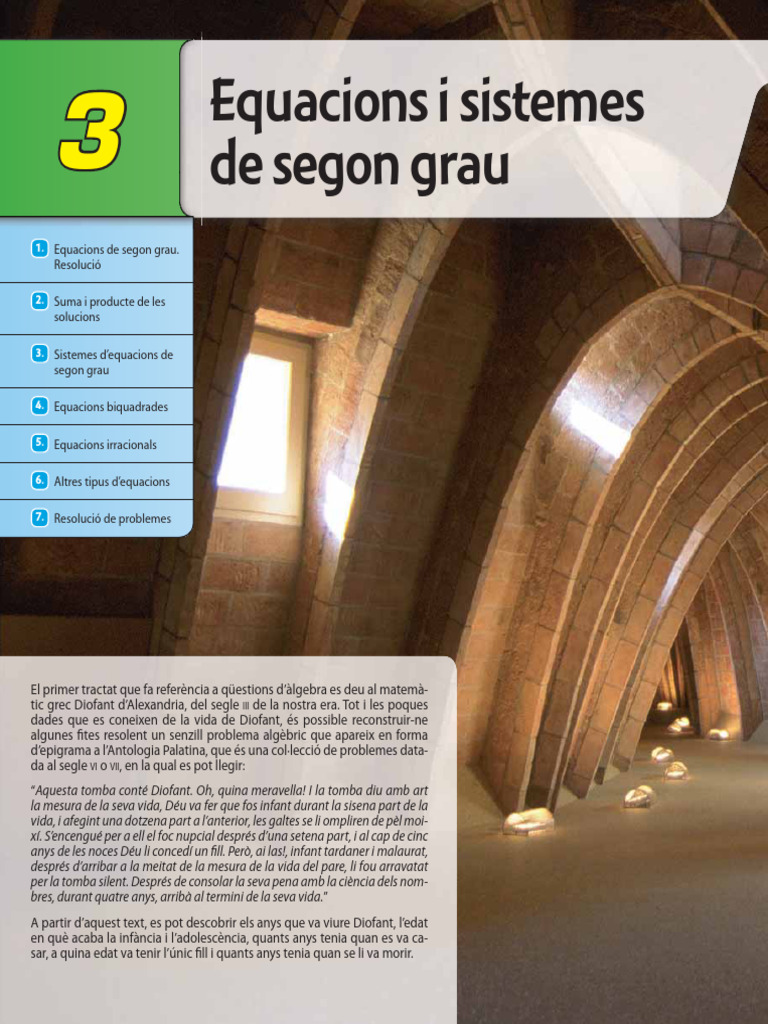 Equacions I Sistemes de Segon Grau | PDF