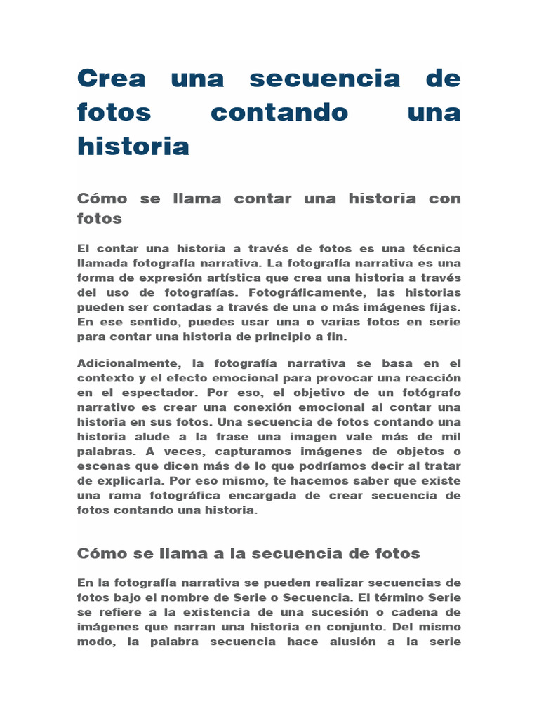 Crea Una Secuencia de Fotos Contando Una Historia | Descargar gratis ...