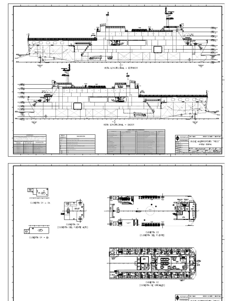 Planos de Arreglo General | PDF | Embarcación | Arquitectura naval