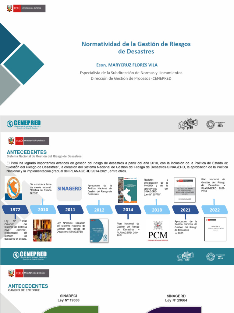 2.- NORMAS DE GRD -CENEPRED 25.03.2024 (1) | PDF | Riesgo | Reducción de Desastres