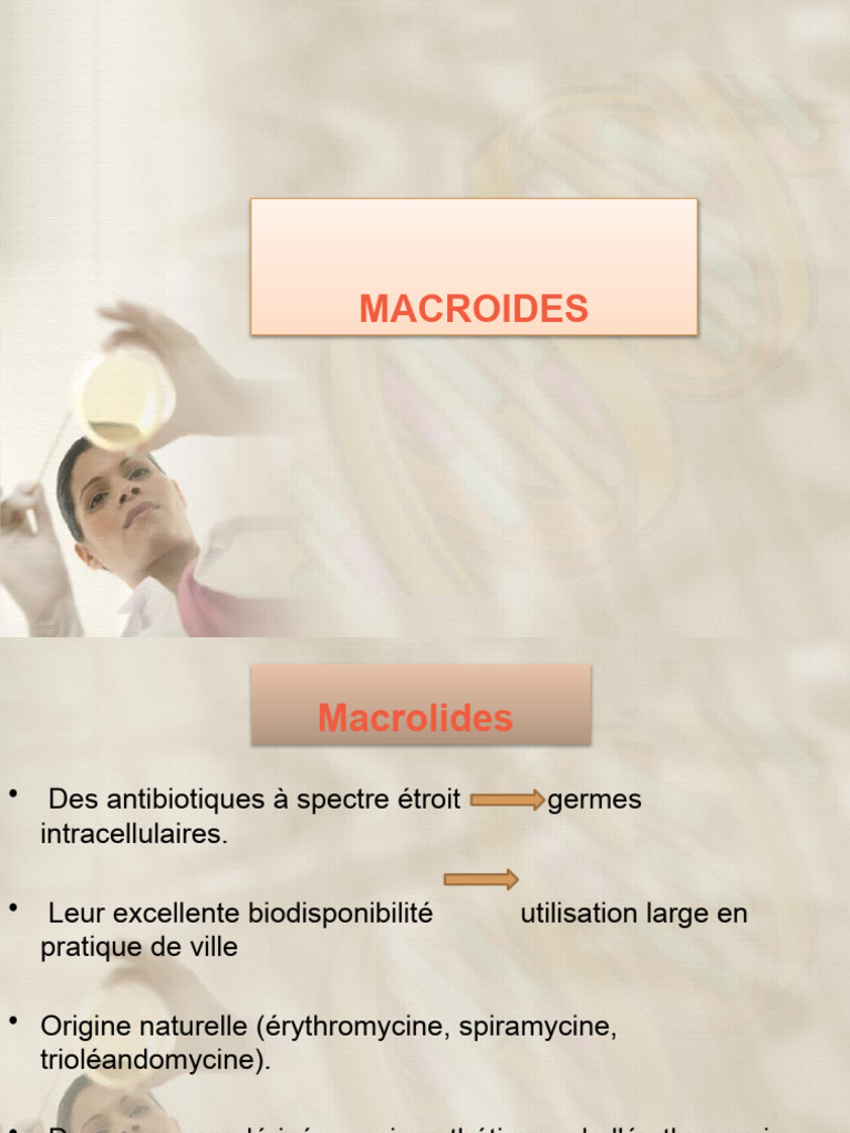 Liste des macrolides et leurs usages | PDF | Spécialités médicales