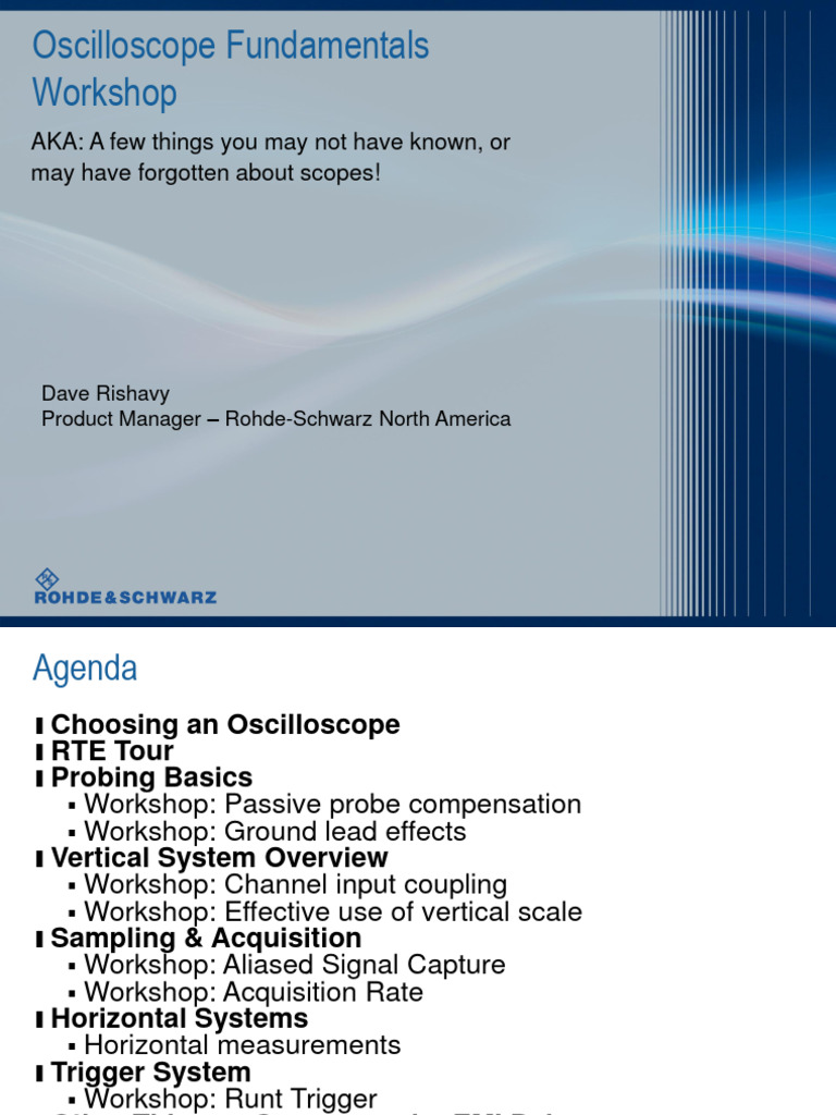Oscilloscope Workshop Essentials | PDF | Analog To Digital Converter ...