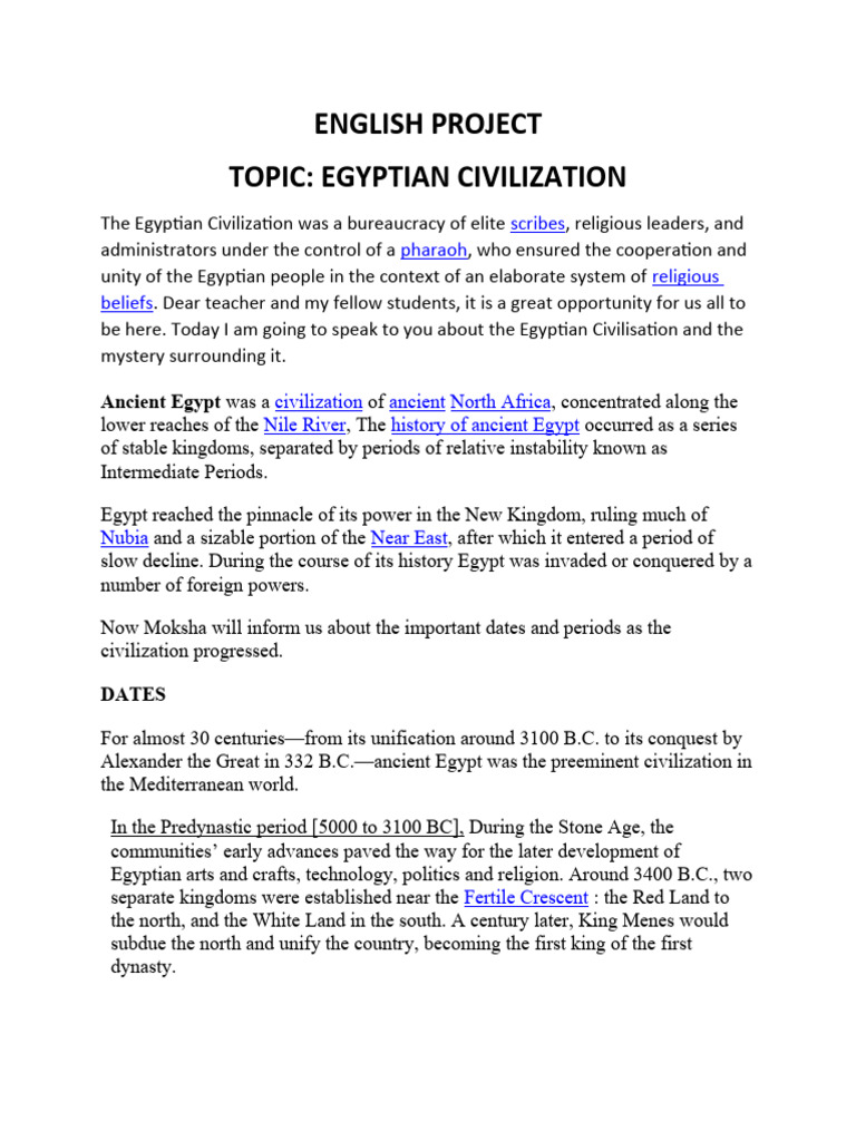 English Project | Download Free PDF | Ancient Egypt | Egyptian Hieroglyphs