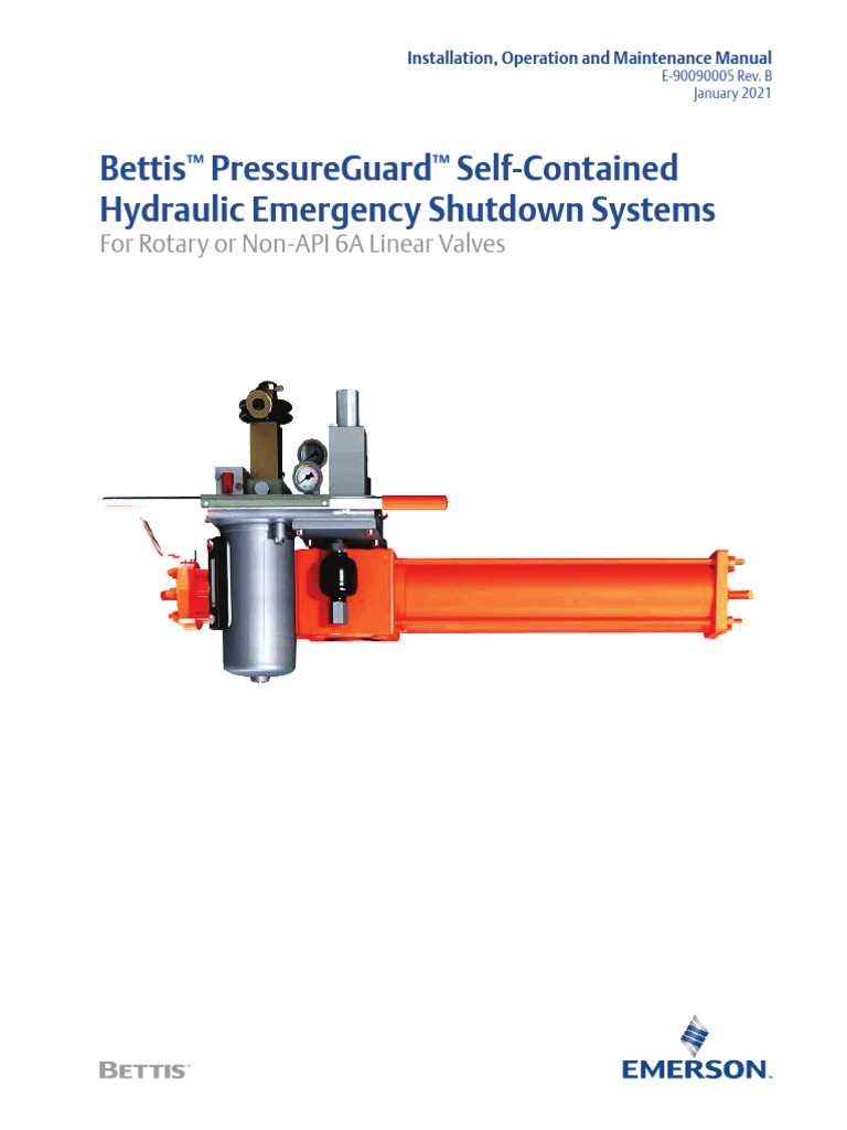 Manuals Bettis Pressureguard Self Contained Hydraulic Emergency Shutdown Systems For Rotary Non ...