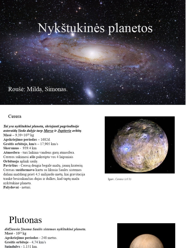 Nykštukinės Planetos | PDF