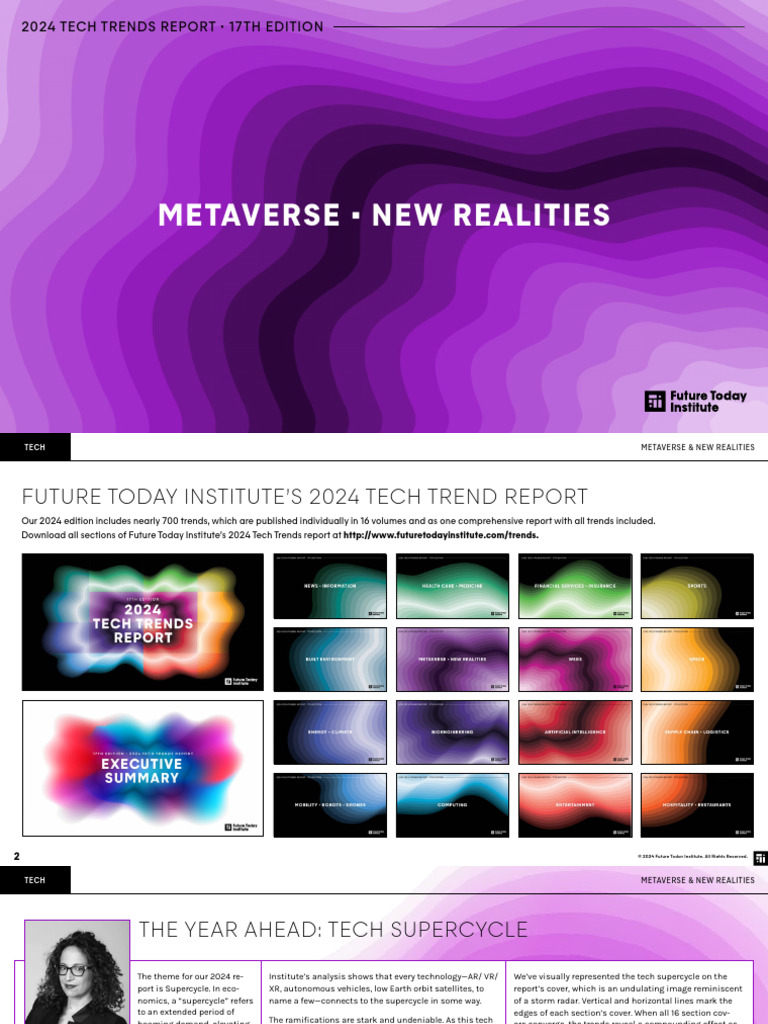 2024 Metaverse & Tech Supercycle Report | PDF | Virtual Reality ...