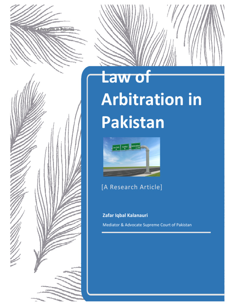 Law of Arbitration in Pakistan | PDF | Arbitration | Lawsuit