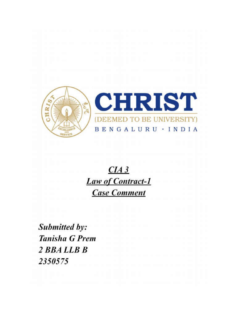 Law of Contract Cia 3 | PDF | Deed | Void (Law)