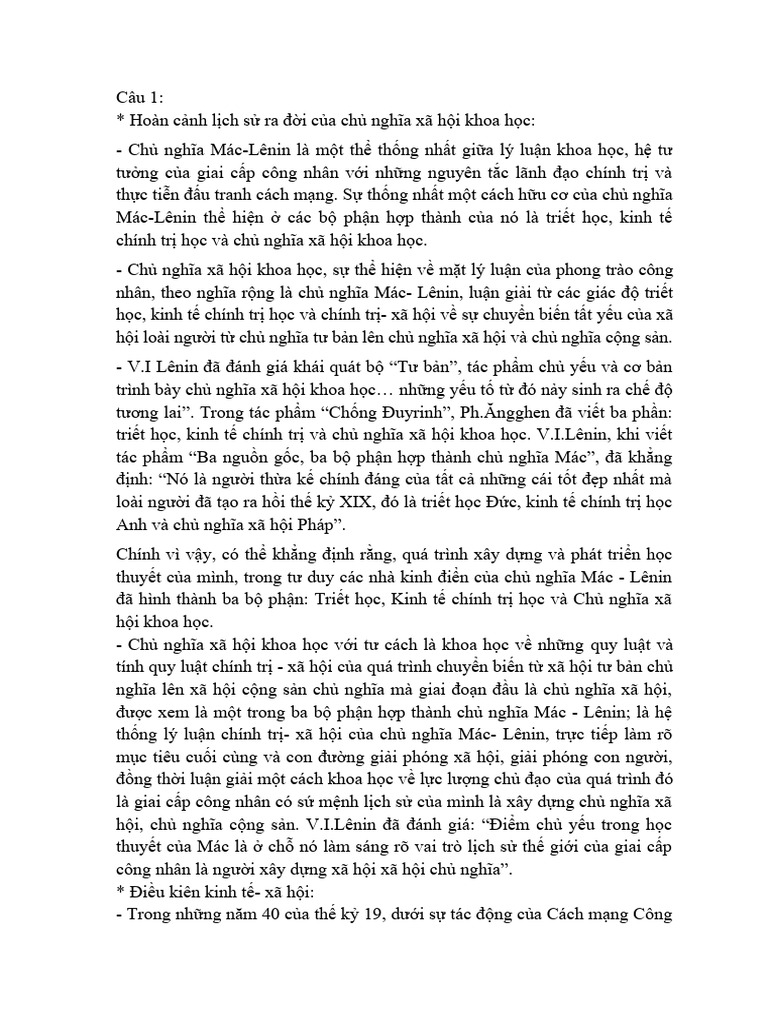 ôn tập cnxh | PDF