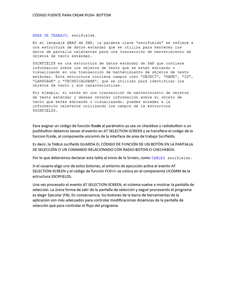 Push Button Sap | Descargar gratis PDF | Tecnologías de la información ...