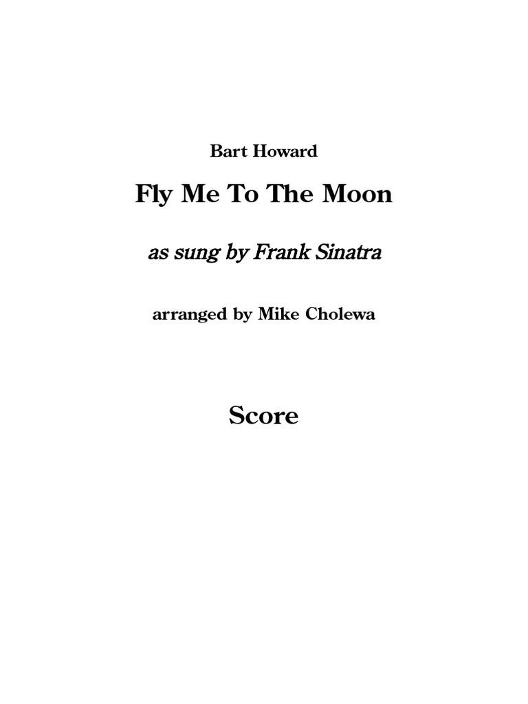 00 A - Fly Me To The Moon - Score | PDF